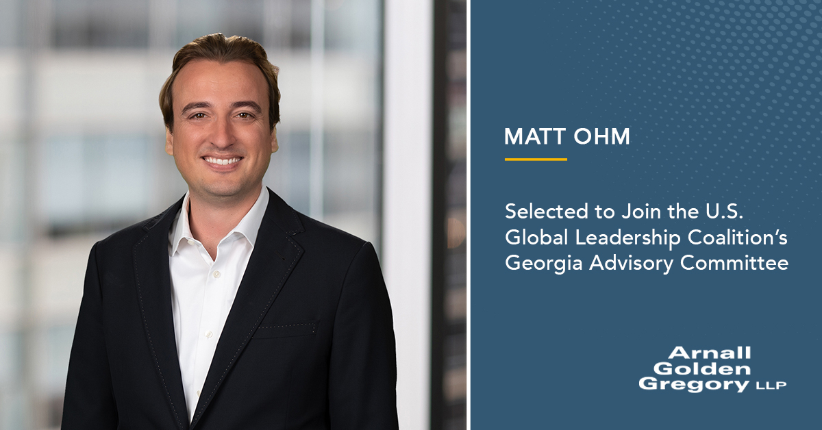 Matt Ohm Selected to Join the U.S. Global Leadership Coalition’s ...