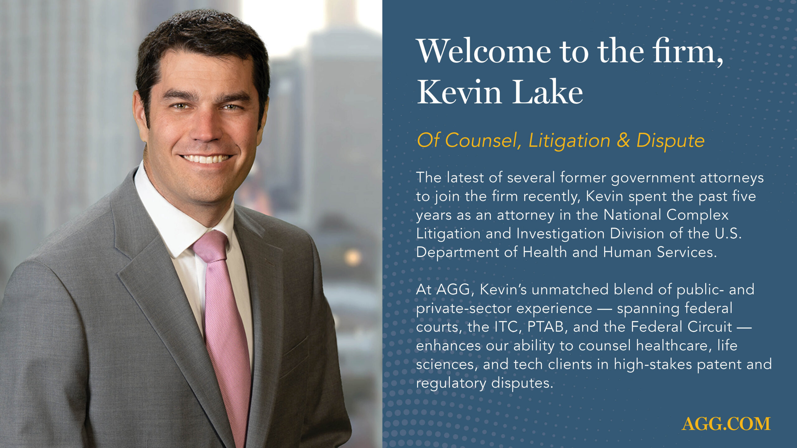 AGG Adds Former HHS Attorney Kevin Lake, Further Strengthening ...